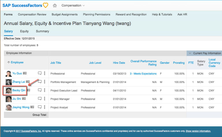 SuccessFactors Compensation and Variable Pay - Compensation Profile ...